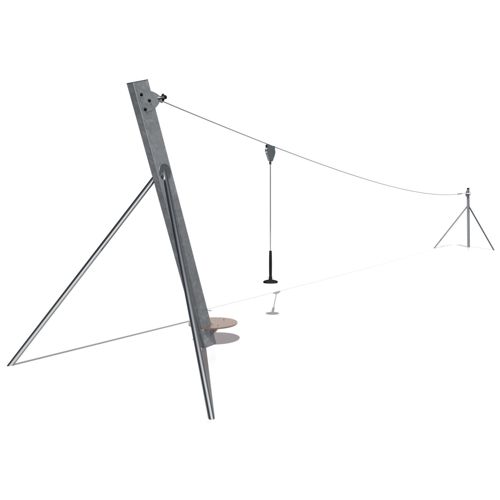 Cableway Metal (on a natural slope) playground play equipment installer